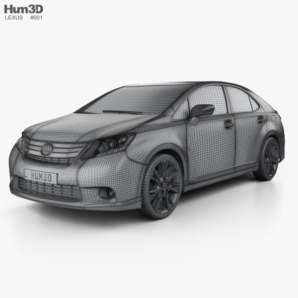 Lexus HS 2011 3D model - Download Sedan on 3DModels.org