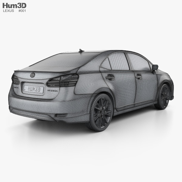 Lexus HS 2011 3D model - Download Sedan on 3DModels.org