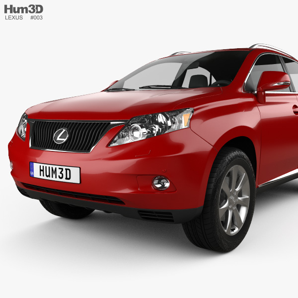 Lexus RX 2013 3D model - Download Crossover SUV on 3DModels.org