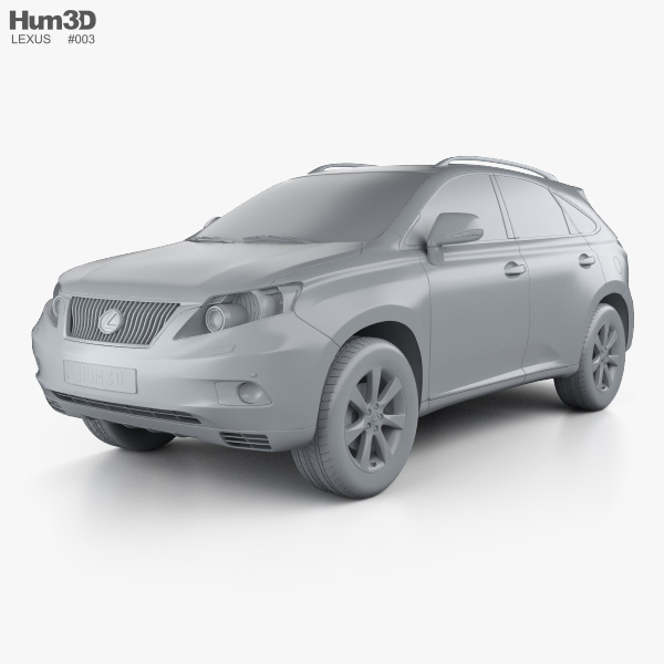 Lexus RX 2013 3D model - Download Crossover SUV on 3DModels.org
