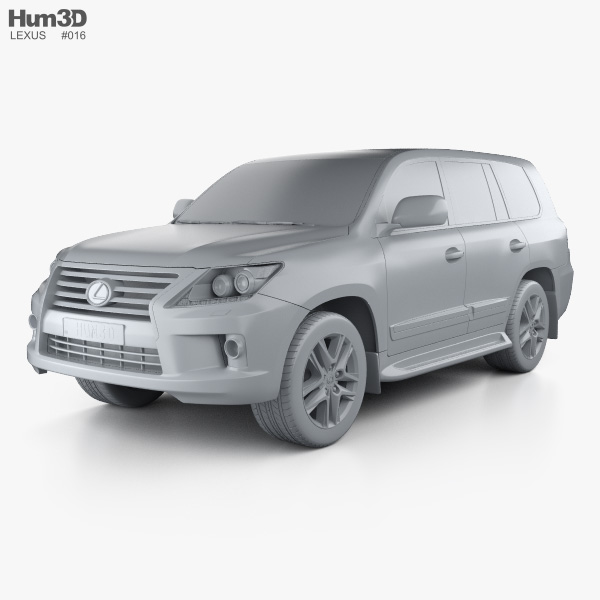 Lexus LX 2015 3D model - Download Crossover SUV on 3DModels.org
