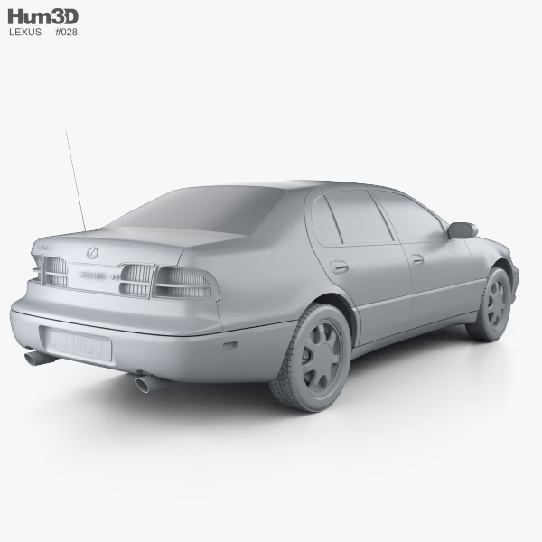 Lexus GS (S140) 1997 3D model - Download Sedan on 3DModels.org