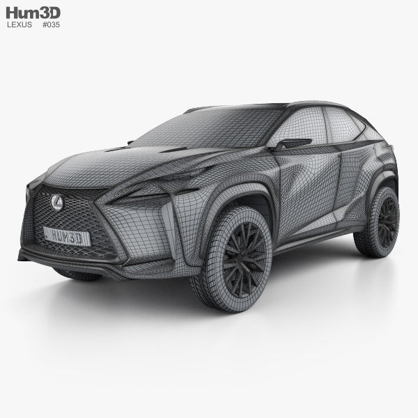 Lexus LF-NX 2014 3D model - Download Crossover SUV on 3DModels.org