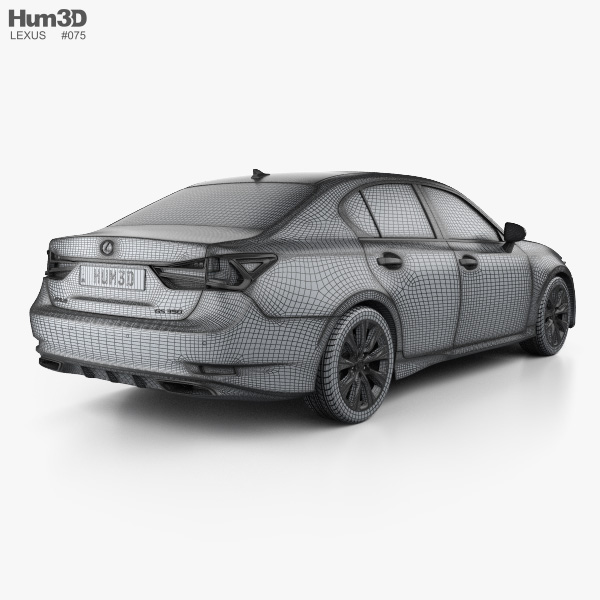 Lexus GS 350 2018 3D model - Download Sedan on 3DModels.org