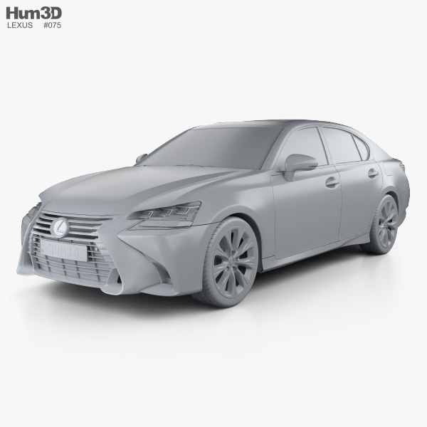 Lexus GS 350 2018 3D model - Download Sedan on 3DModels.org