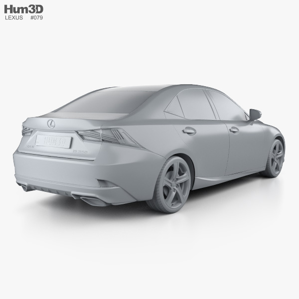 Lexus IS (XE30) 350 2019 3D model - Download Sedan on 3DModels.org