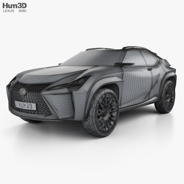 Lexus UX 컨셉트 카 2017 3D 모델 - 다운로드 Crossover SUV on 3DModels.org