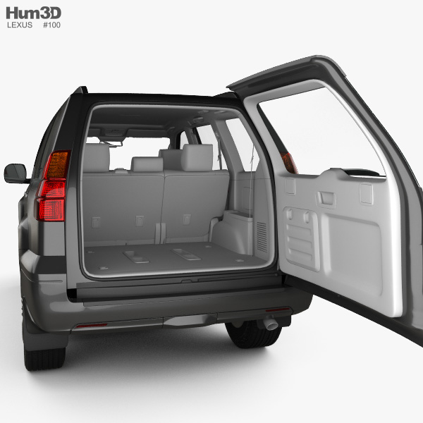 Lexus GX with HQ interior 2009 3D model - Download Crossover SUV on ...