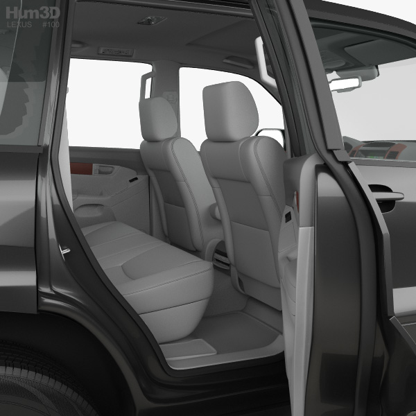 Lexus GX with HQ interior 2009 3D model - Download Crossover SUV on ...