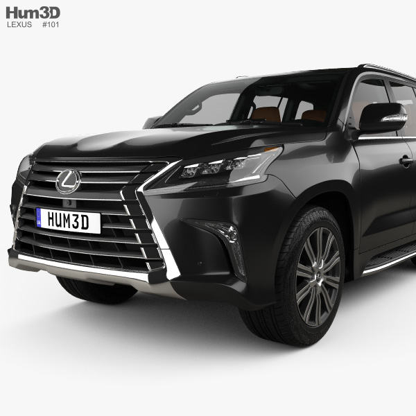 Lexus LX with HQ interior 2019 3D model - Download Crossover SUV on ...