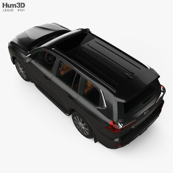 Lexus LX with HQ interior 2019 3D model - Download Crossover SUV on ...