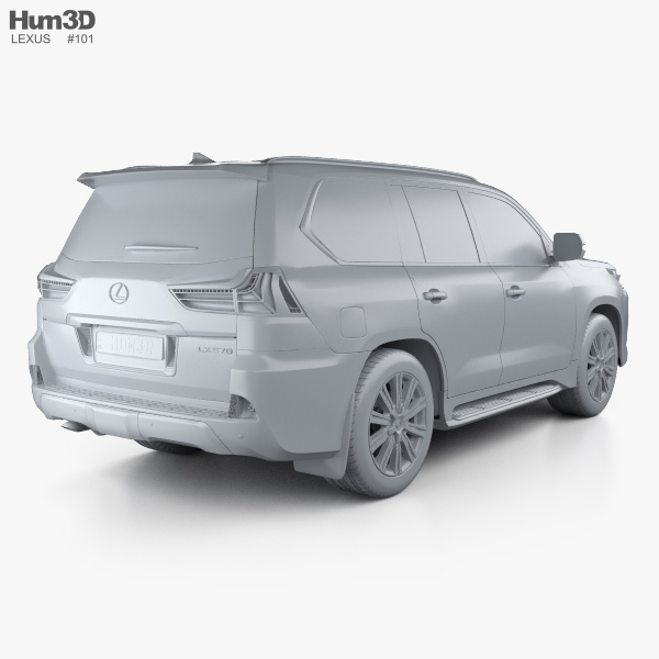 Lexus LX with HQ interior 2019 3D model - Download Crossover SUV on ...