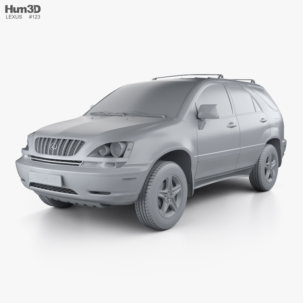 Lexus RX 2000 3D model - Download Crossover SUV on 3DModels.org