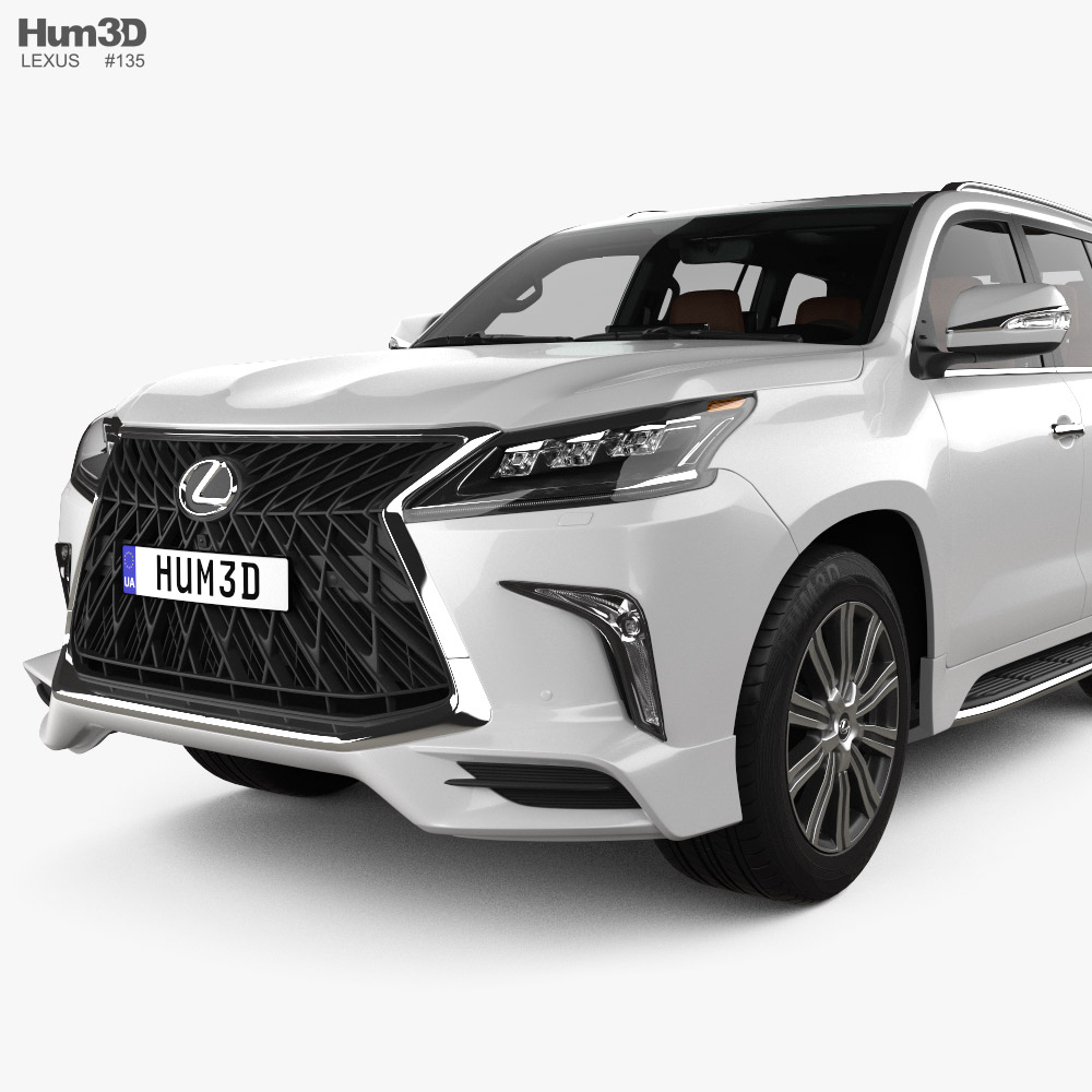 Lexus LX Sport Package US-spec with HQ interior 2022 3D model ...