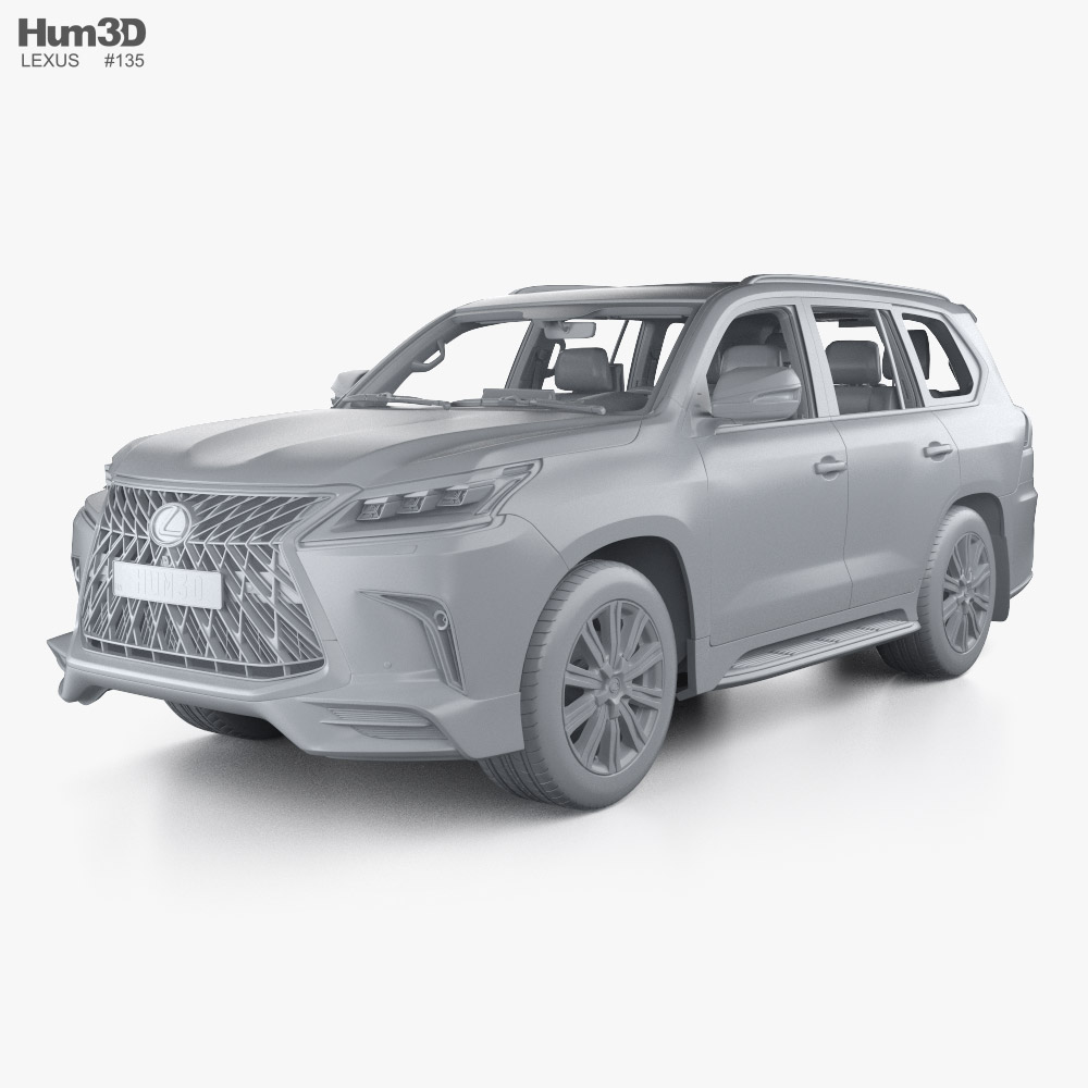 Lexus LX Sport Package US-spec with HQ interior 2022 3D model ...