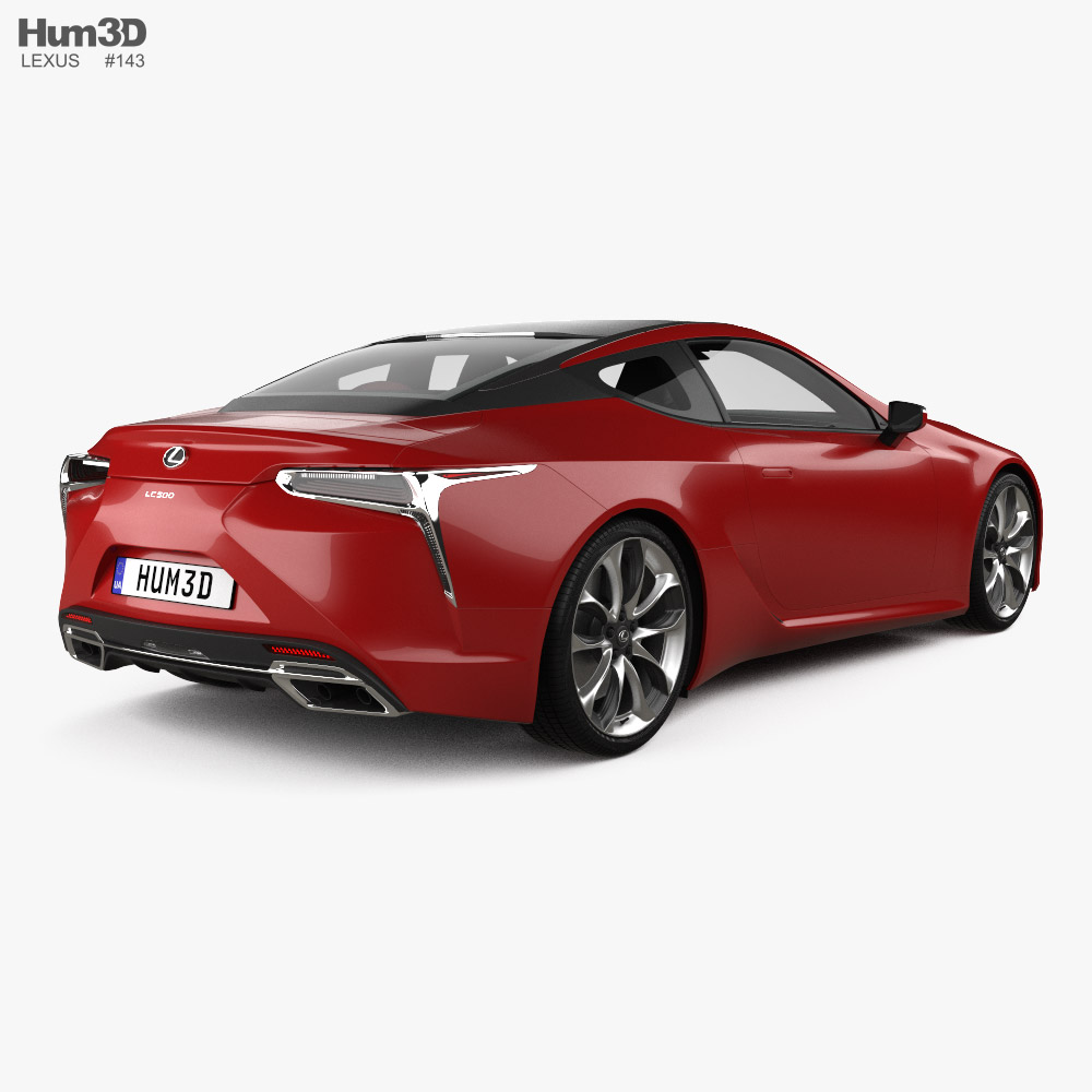 Lexus LC 500 with HQ interior 2020 3D model - Download Sports car on ...