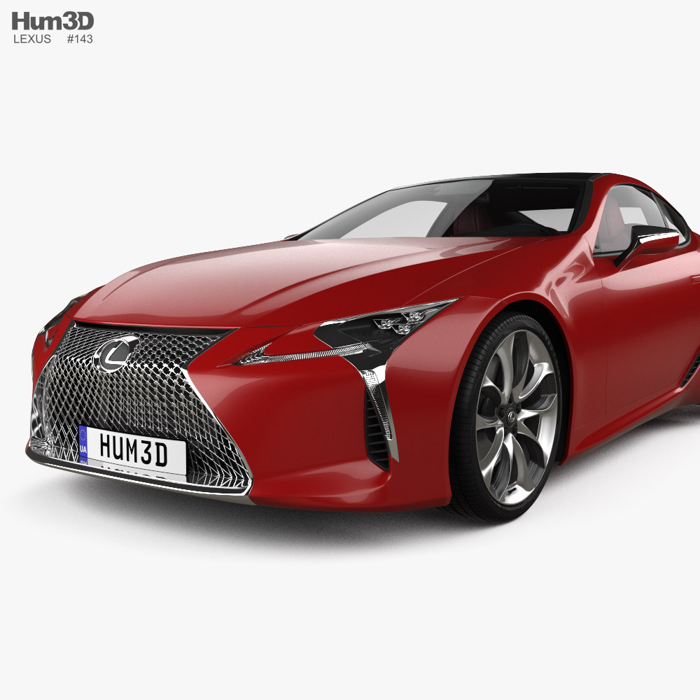Lexus LC 500 with HQ interior 2020 3D model - Download Sports car on ...