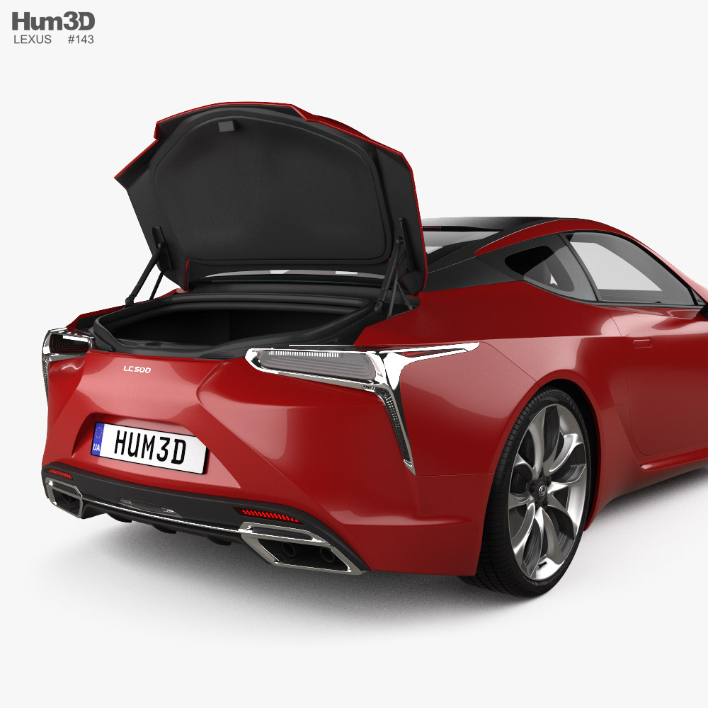 Lexus LC 500 with HQ interior 2020 3D model - Download Sports car on ...