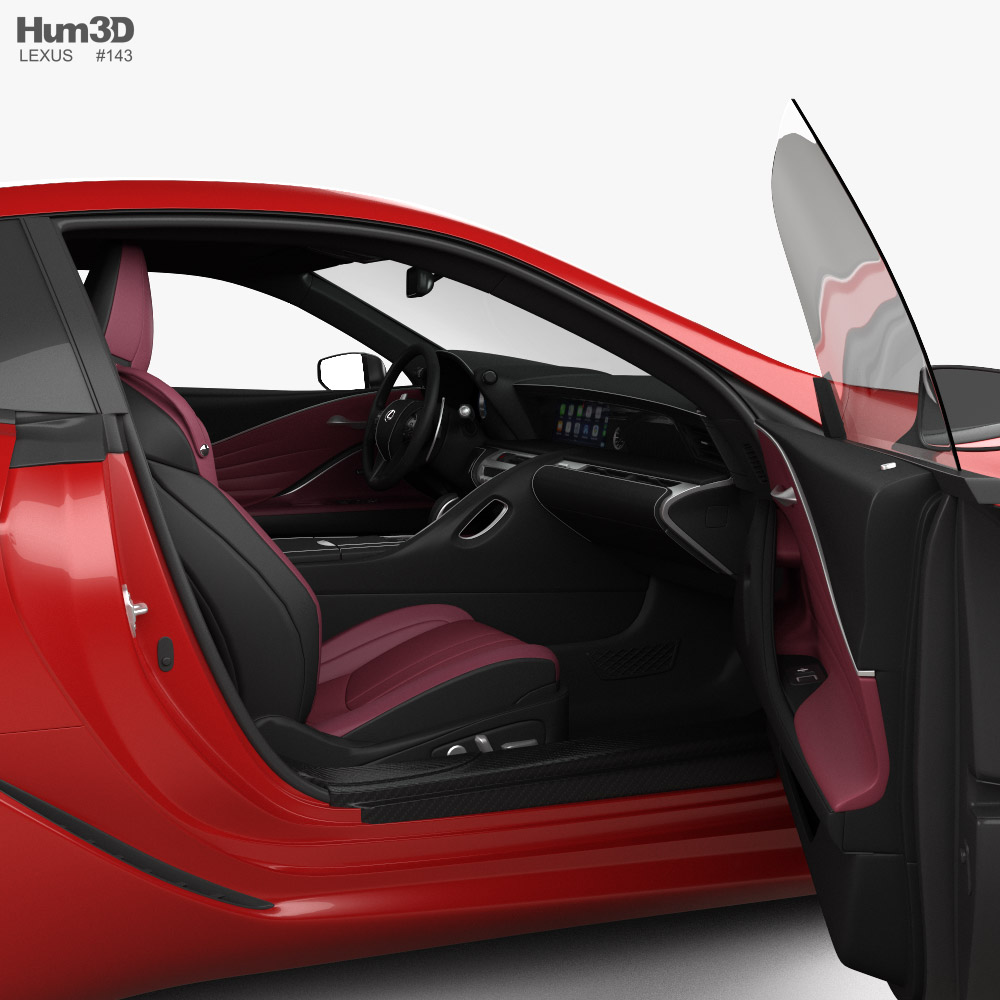 Lexus LC 500 with HQ interior 2020 3D model - Download Sports car on ...