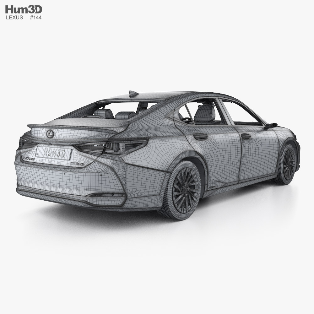 Lexus ES 하이브리드 인테리어 가 있는 2024 3D 모델 - 다운로드 Sedan on 3DModels.org