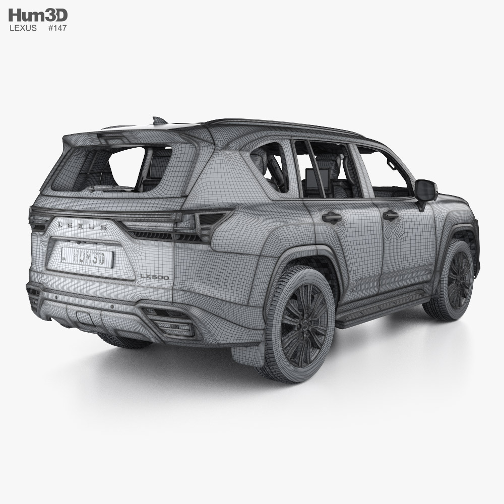 Lexus LX Luxury with HQ interior 2025 3D model - Download Crossover SUV ...