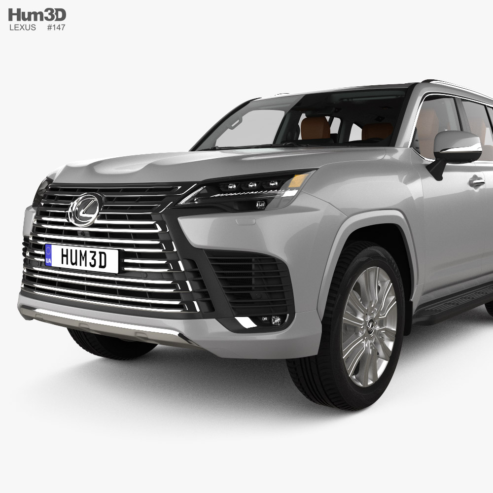 Lexus LX Luxury 인테리어 가 있는 2025 3D 모델 - 다운로드 Crossover SUV on 3DModels.org