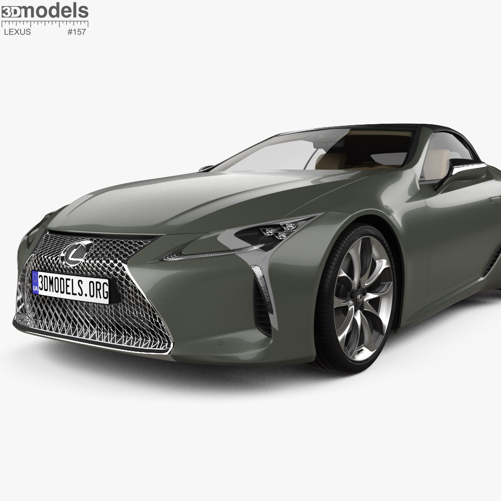 Lexus LC 500 convertible 2023 3D model - Download Sports car on ...