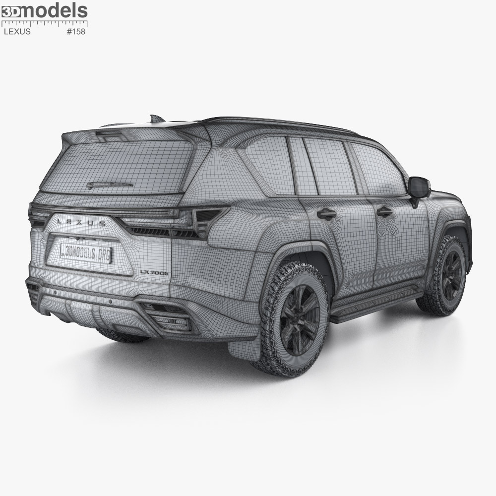 Lexus LX hybrid 2025 3D model - Download Crossover SUV on 3DModels.org