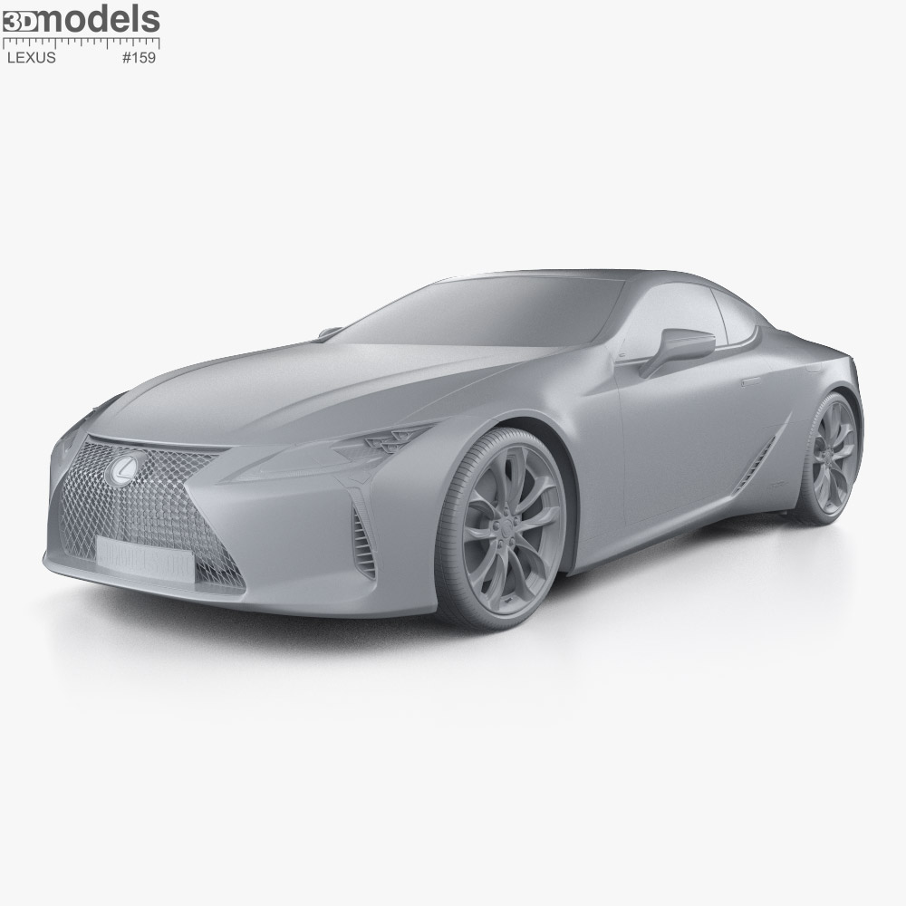 Lexus LC hybrid 2020 3D model - Download Sports car on 3DModels.org