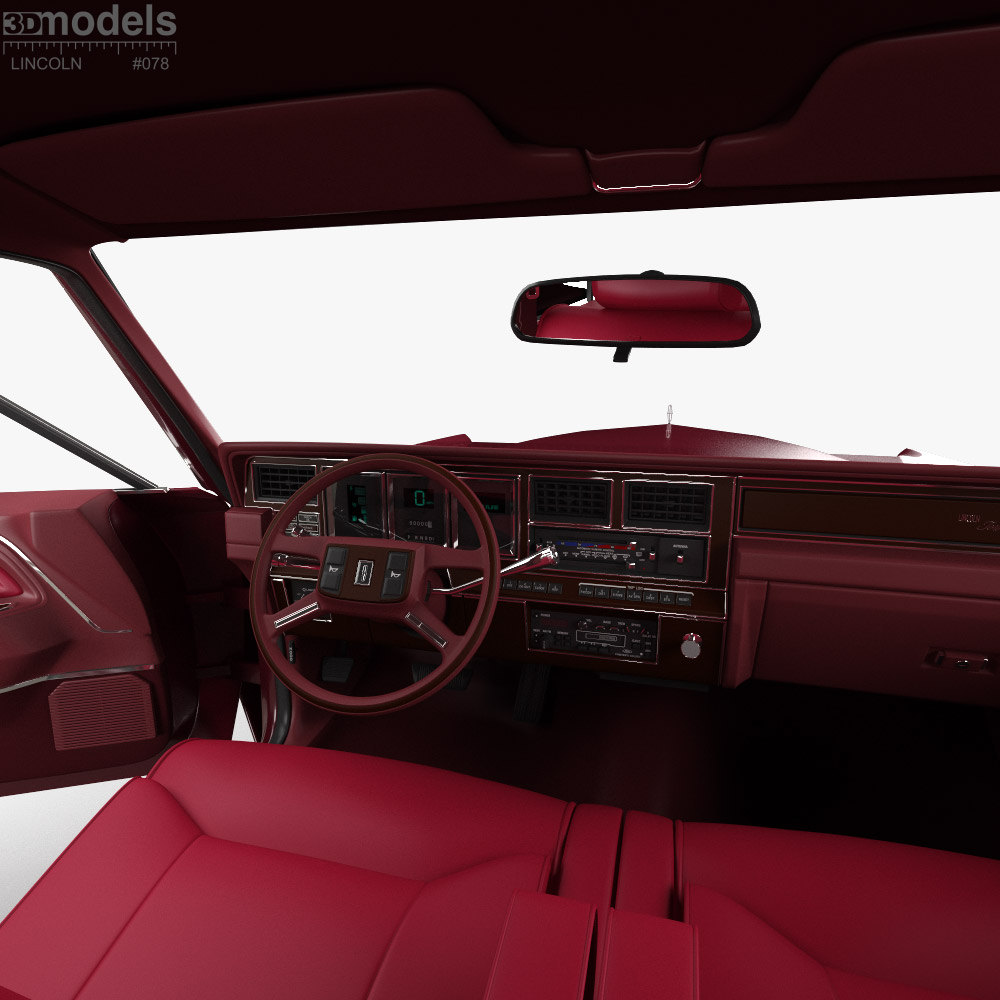 Lincoln Town Car 1992 HD Interior 360-view Panorama 3D model