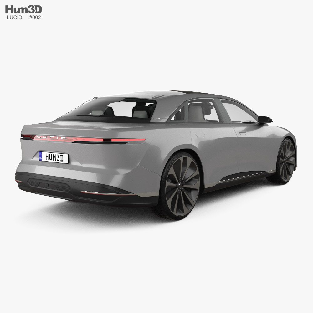 Lucid Air with HQ interior 2019 3D model - Download Sedan on 3DModels.org