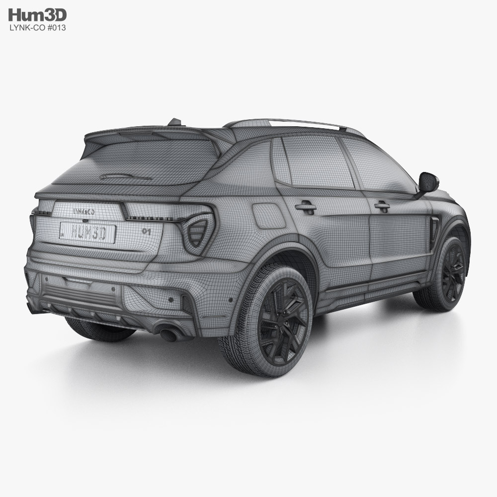 Lynk-Co 01 PHEV 2023 3D model - Download Crossover SUV on 3DModels.org