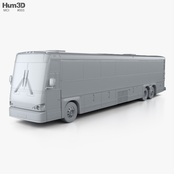 MCI D4500 CT Transit Bus with HQ interior 2008 3D model - Download Bus ...