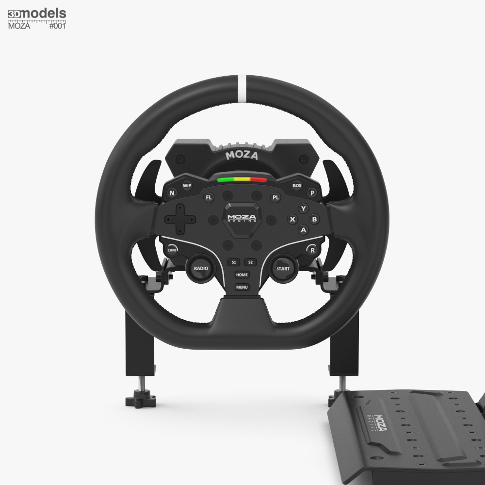 MOZA R5 Racing Wheel 3D model - Download Computer Accessories on ...