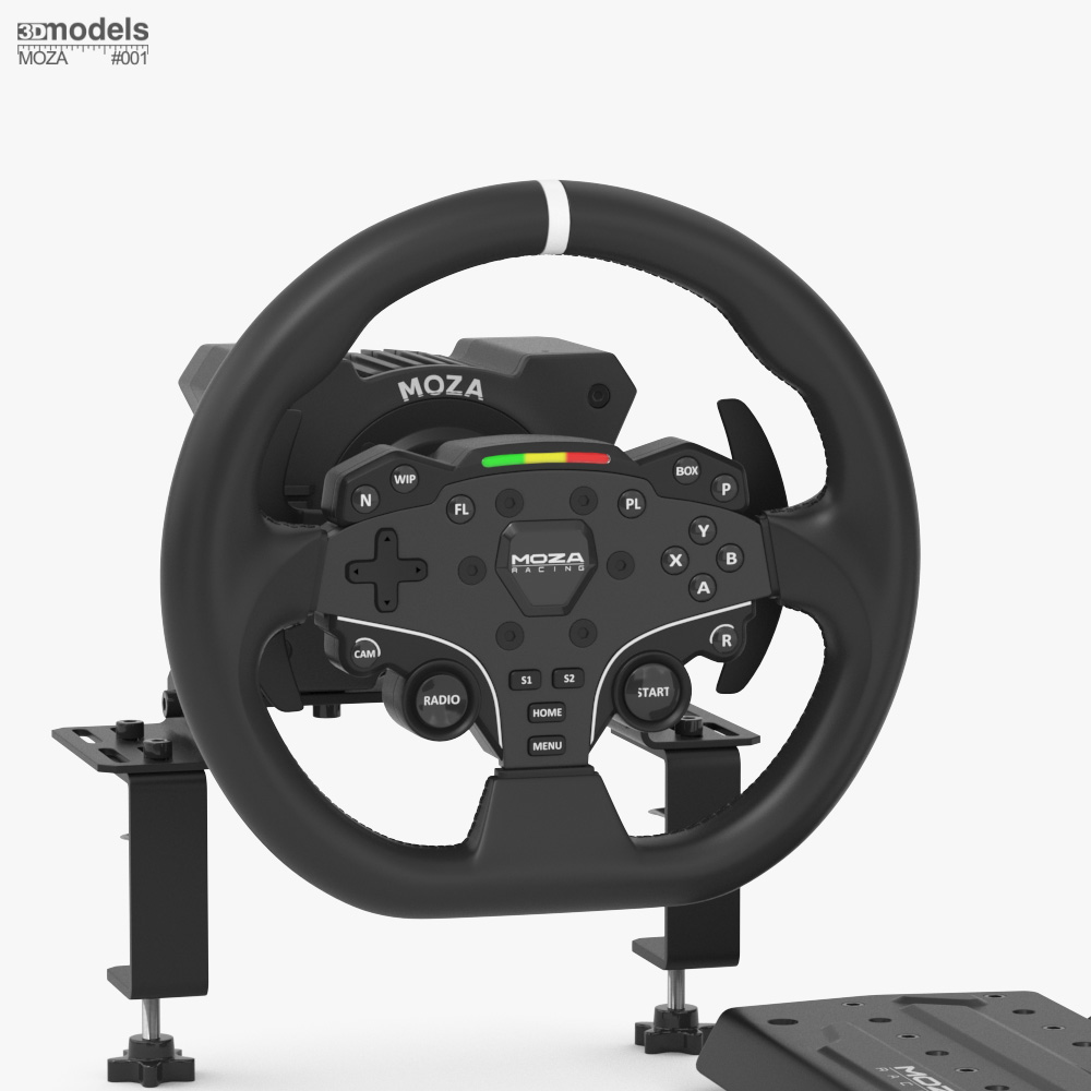 MOZA R5 Racing Wheel 3D model - Download Computer Accessories on ...