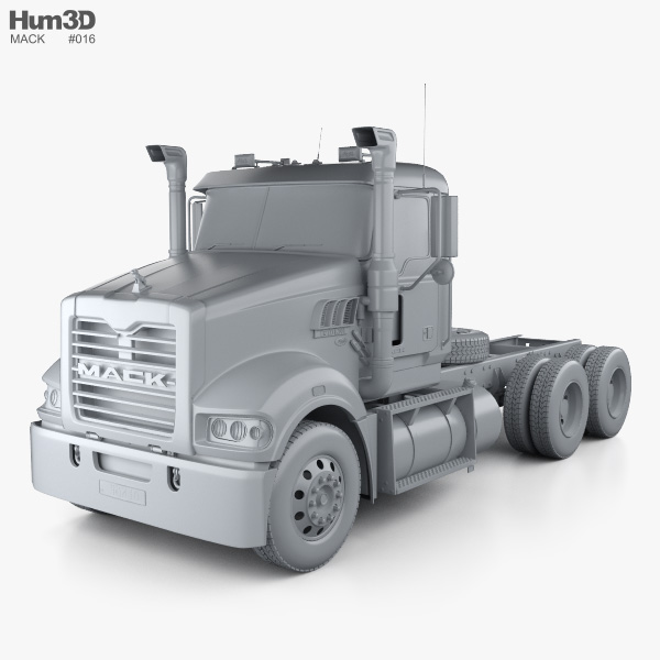 Mack Trident Axle Forward Day Cab Chasis de Camión 2016 Modelo 3D ...