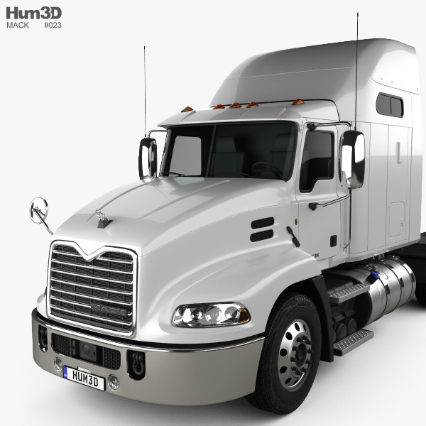 Mack Vision CX613 Sleeper Cab 트랙터 트럭 2014 3D 모델 - 다운로드 트럭 on 3DModels.org