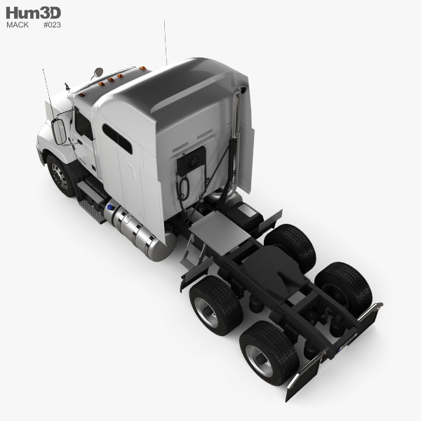 Mack Vision CX613 Sleeper Cab 트랙터 트럭 2014 3D 모델 - 다운로드 트럭 on 3DModels.org