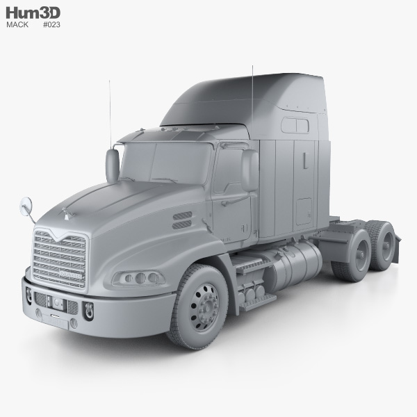 Mack Vision CX613 Sleeper Cab 트랙터 트럭 2014 3D 모델 - 다운로드 트럭 on 3DModels.org