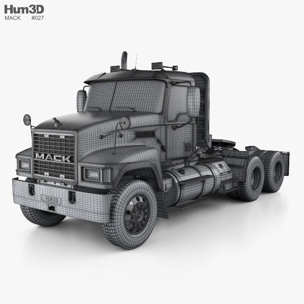Mack CH613 트랙터 트럭 2010 3D 모델 - 다운로드 트럭 on 3DModels.org