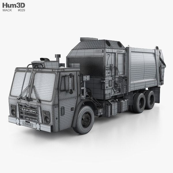 Mack LR LEU613 Мусоровоз Heil 2025 3D модель - Скачать Грузовики на ...