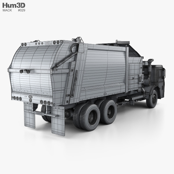 Mack LR LEU613 Мусоровоз Heil 2025 3D модель - Скачать Грузовики на ...