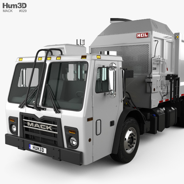 Mack LR LEU613 Мусоровоз Heil 2025 3D модель - Скачать Грузовики на ...