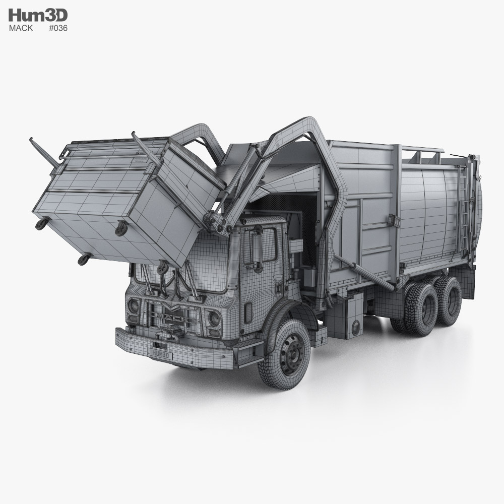 Mack TerraPro MRU613 Garbage Hercules Truck Dumpster 2020 3D model ...