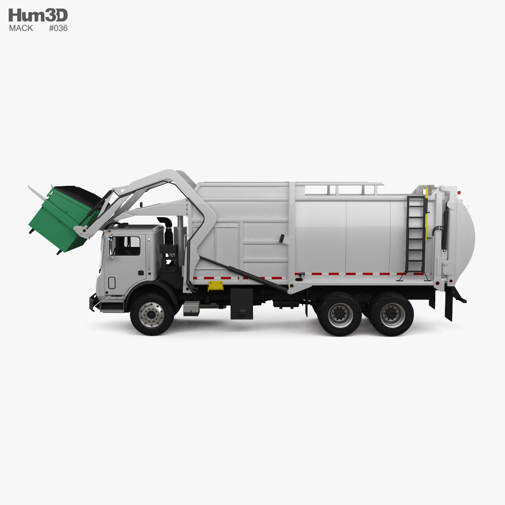 Mack TerraPro MRU613 Garbage Hercules Truck Dumpster 2020 3D model ...