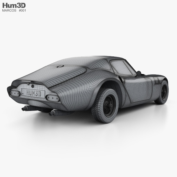 Marcos 1600 GT 1972 Modelo 3D - Baixar Sports car no 3DModels.org