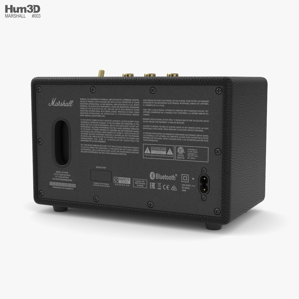 Marshall Acton III 3D model - Download Audio Devices on 3DModels.org