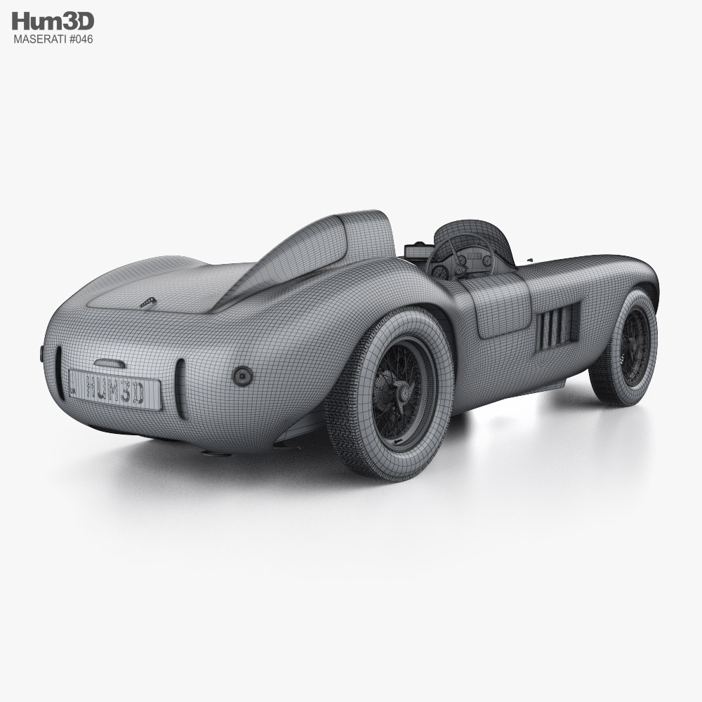 Maserati 300S 1960 3D model - Download Sports car on 3DModels.org