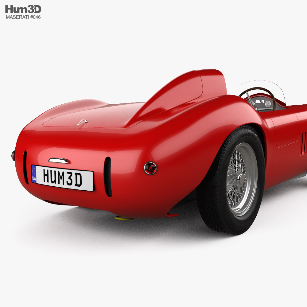 Maserati 300S 1960 3D model - Download Sports car on 3DModels.org
