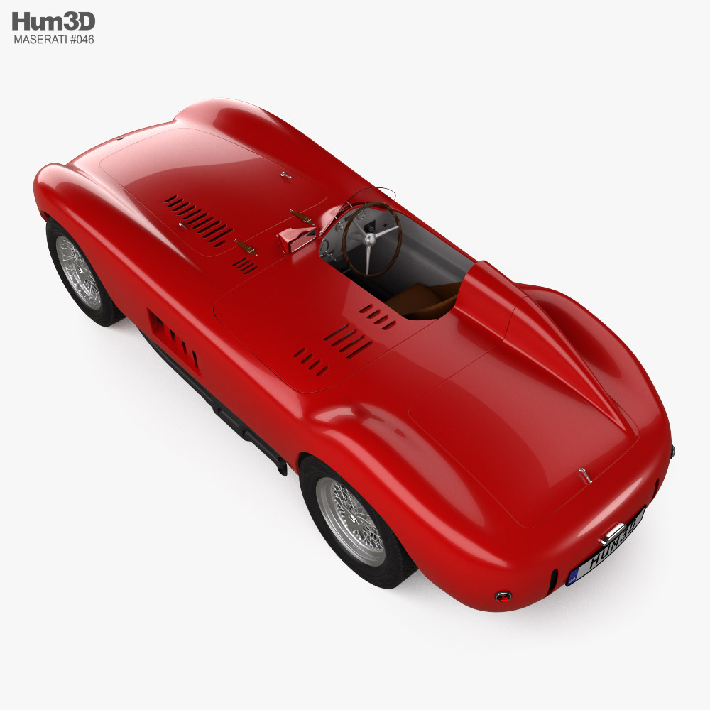 Maserati 300S 1960 3D model - Download Sports car on 3DModels.org
